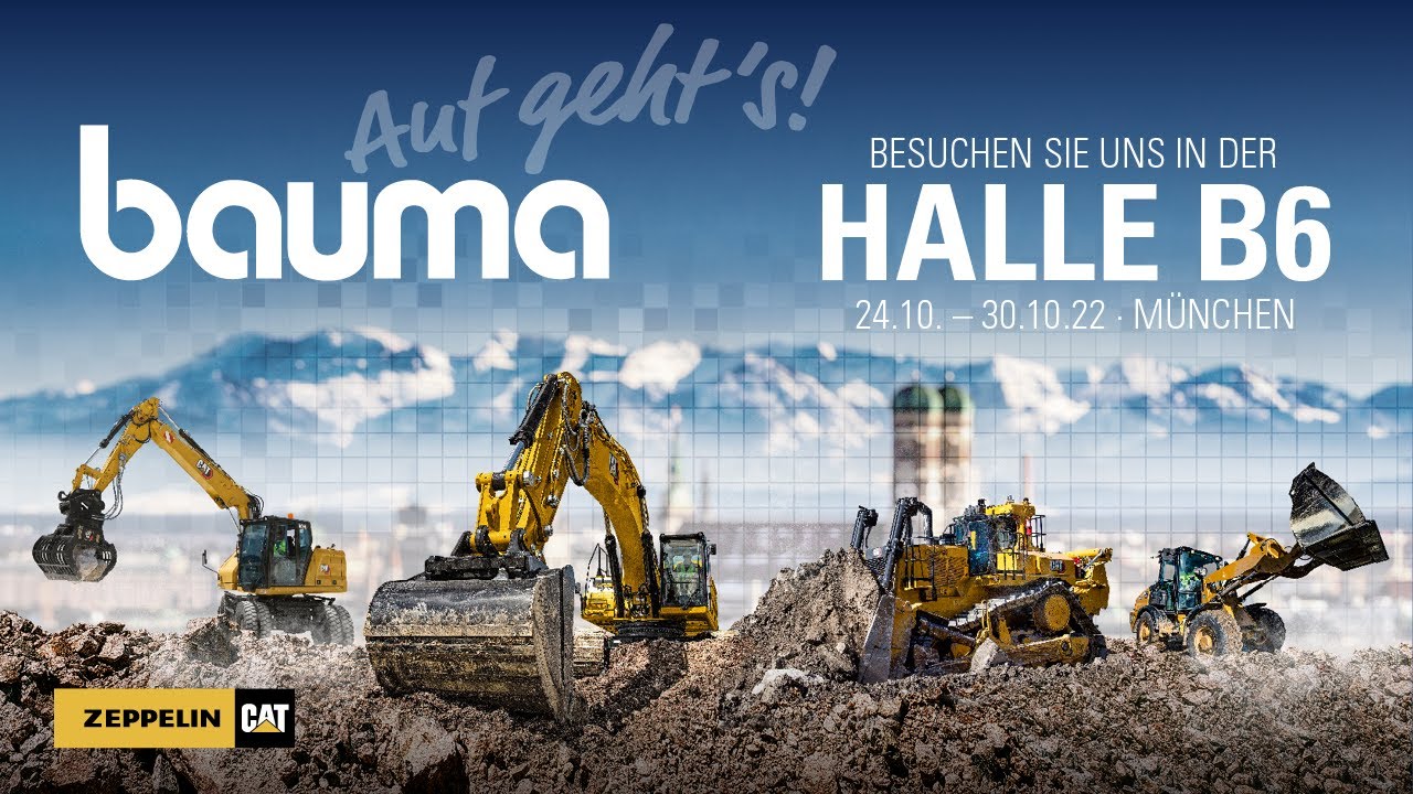 Zeppelin Baumaschinen und Caterpillar auf der bauma 2022 (Offizieller ...