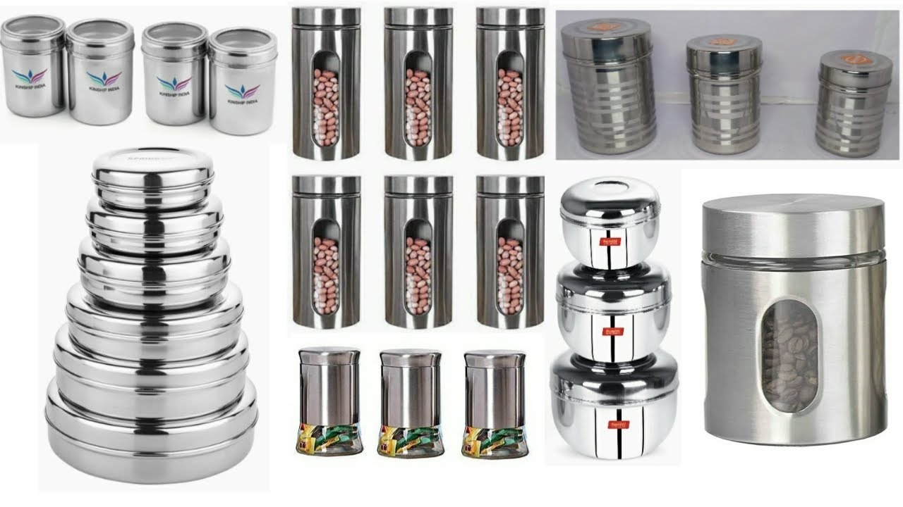 Amazon stainless steel containers-stainless steel canister for kitchen ...