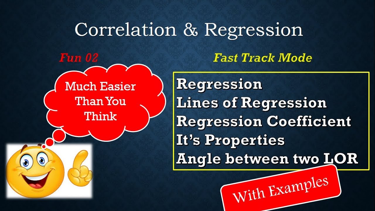 Fun 02: Regression| Line of Regression| Regression Coefficient ...