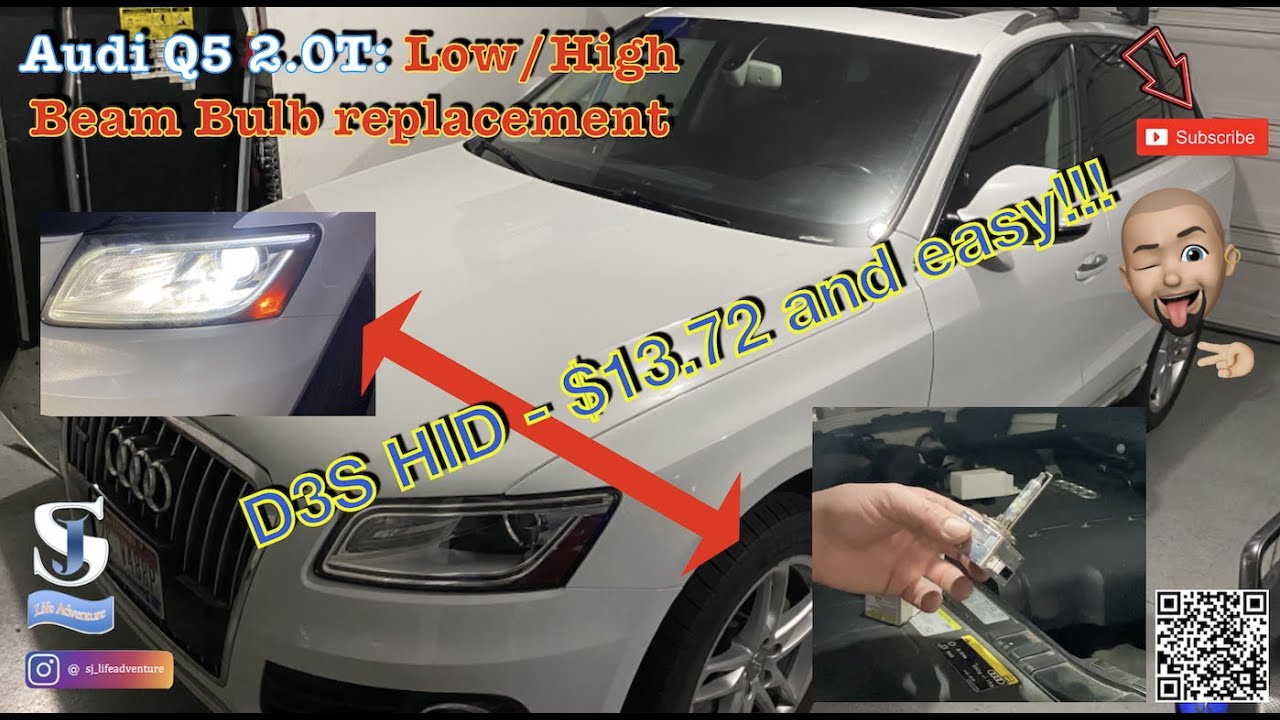 How to repair your Audi Q5 2.0T: HID D3S Low High Beam headlight bulb ...