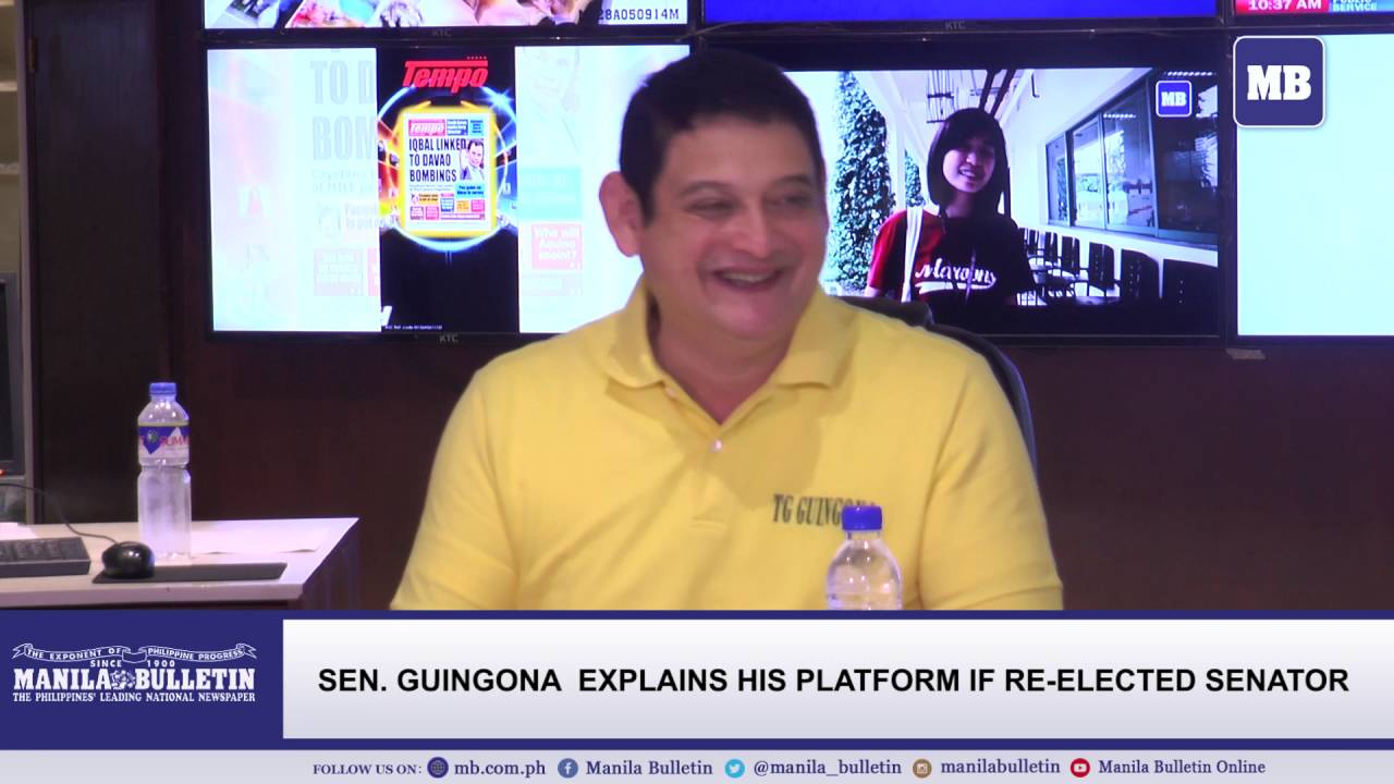 Sen. TG Guingona explains his platforms if re-elected senator - YouTube