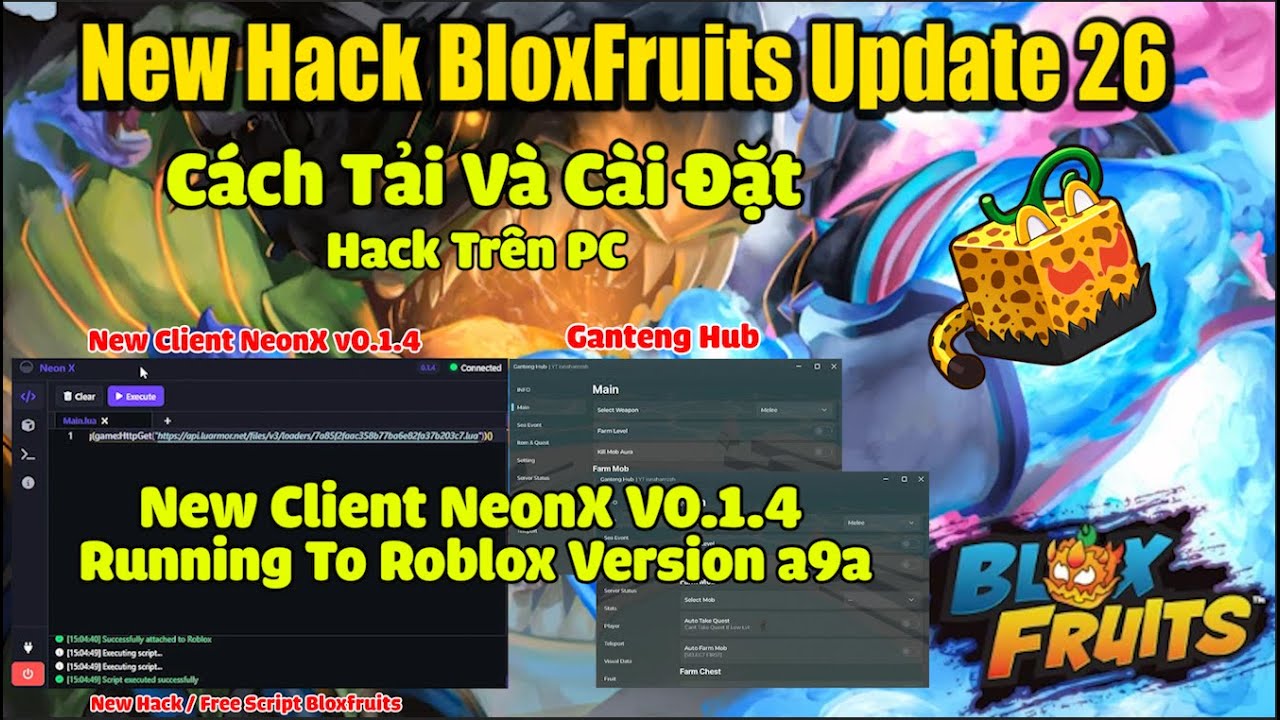 B.l.o.x Fruit New Hack NeonX Trên Pc Mới Nhất ( Ganteng Hub ) [Auto ...