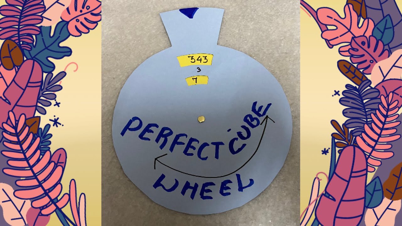 PERFECT CUBE WHEEL | MATHS ROTATING BOARD MODEL | B.Ed - MATHS TEACHING ...