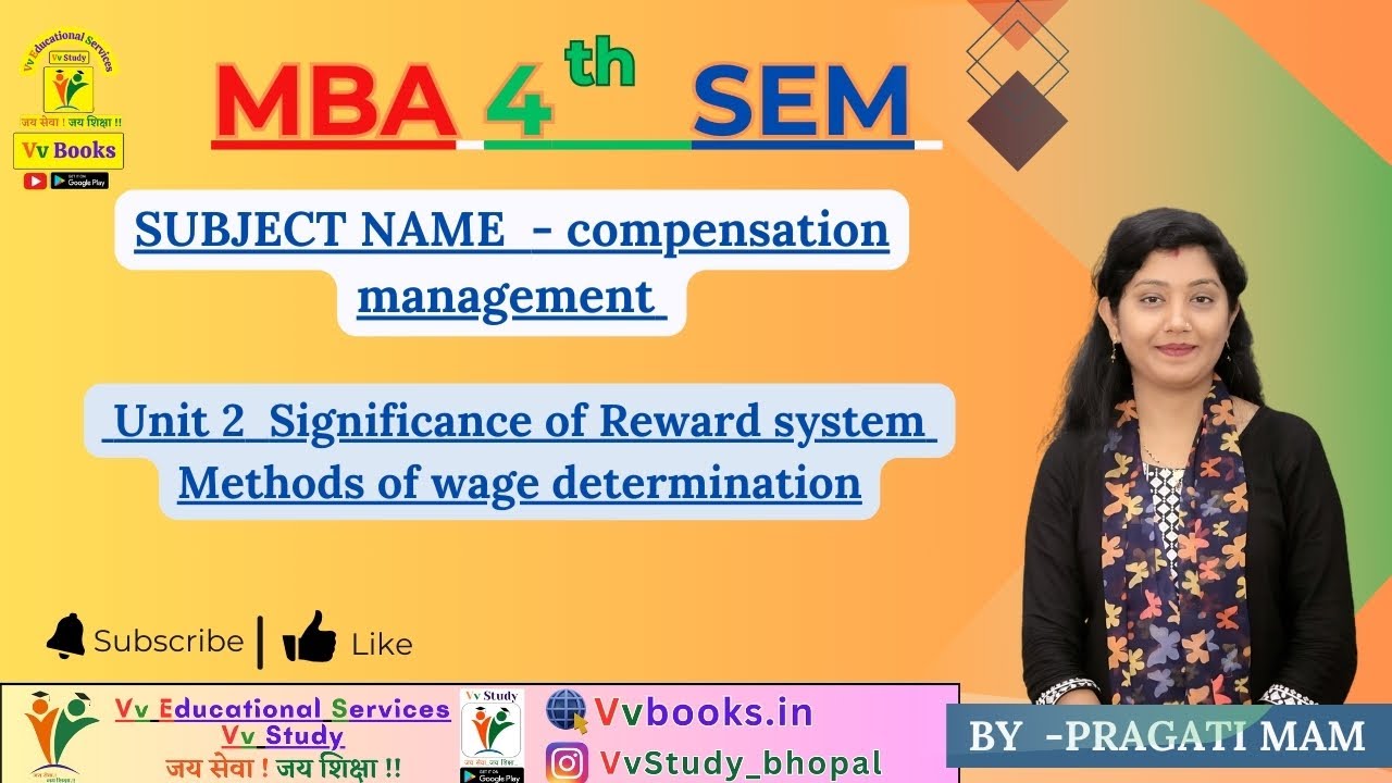 MBA 4SEM SUB- compensation management - Significance of Reward system ...