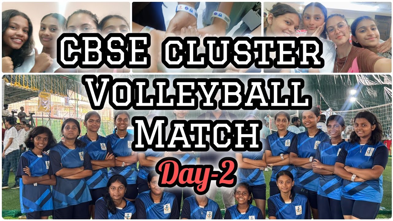 CBSE cluster Volleyball match 🏐|| Day -2 vlog|| Match day - YouTube