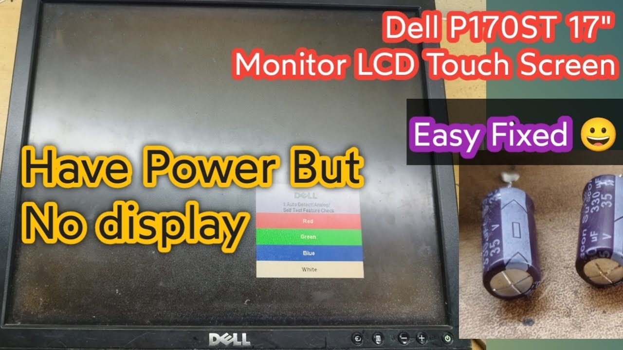 Dell P170ST 17" LCD Monitor Touch Screen Fixed, Have Power but No ...