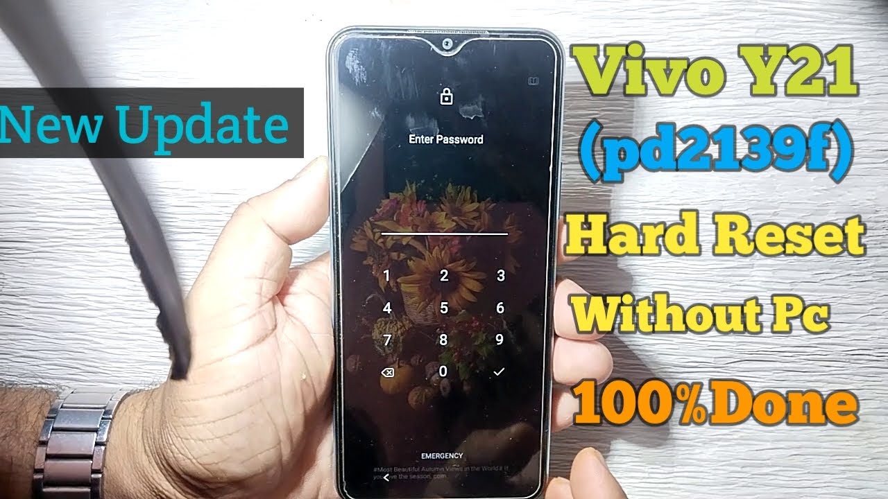 How To Hard Reset Vivo Y21(PD2139F) ! Without Pc - YouTube
