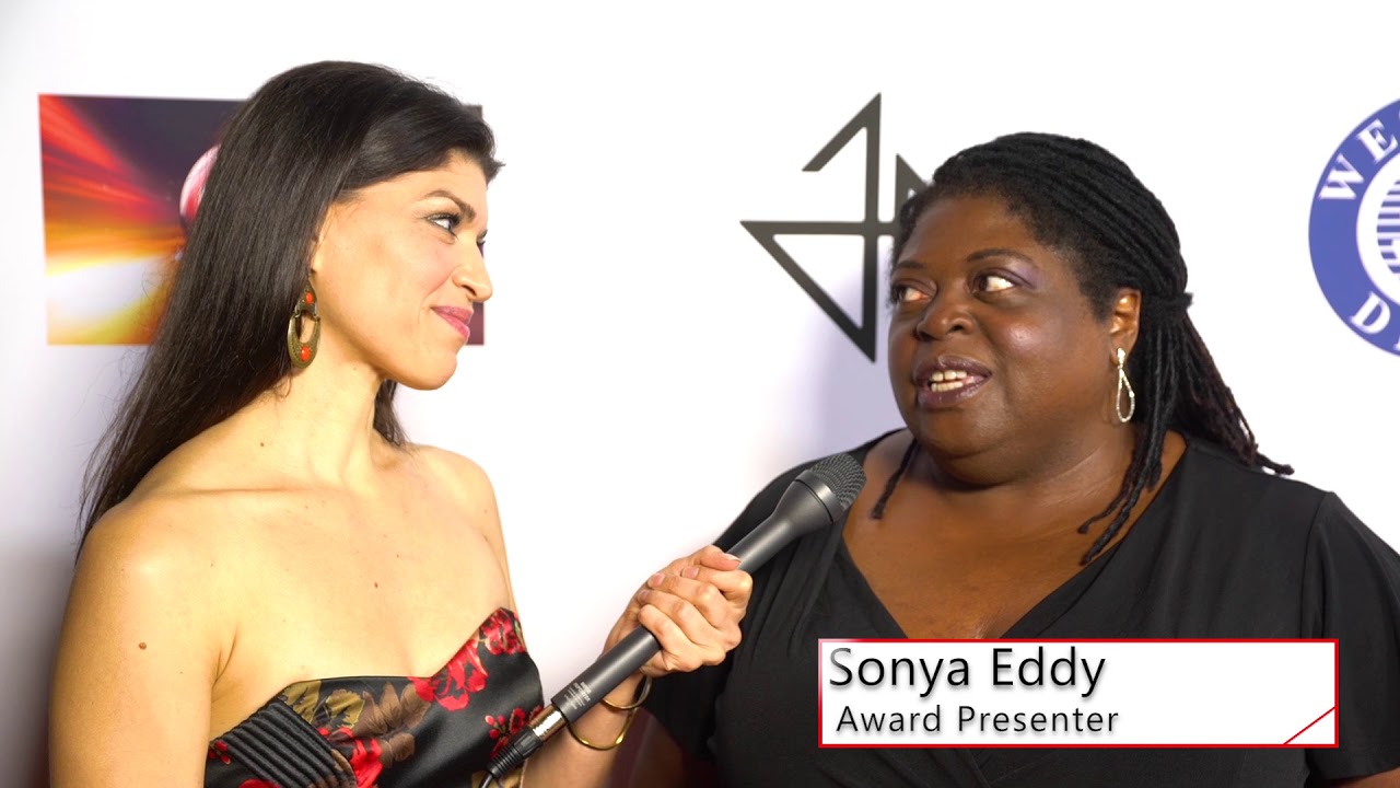 Red Carpet Interview with actress Sonya Eddy 2019 Arpa IFF - YouTube