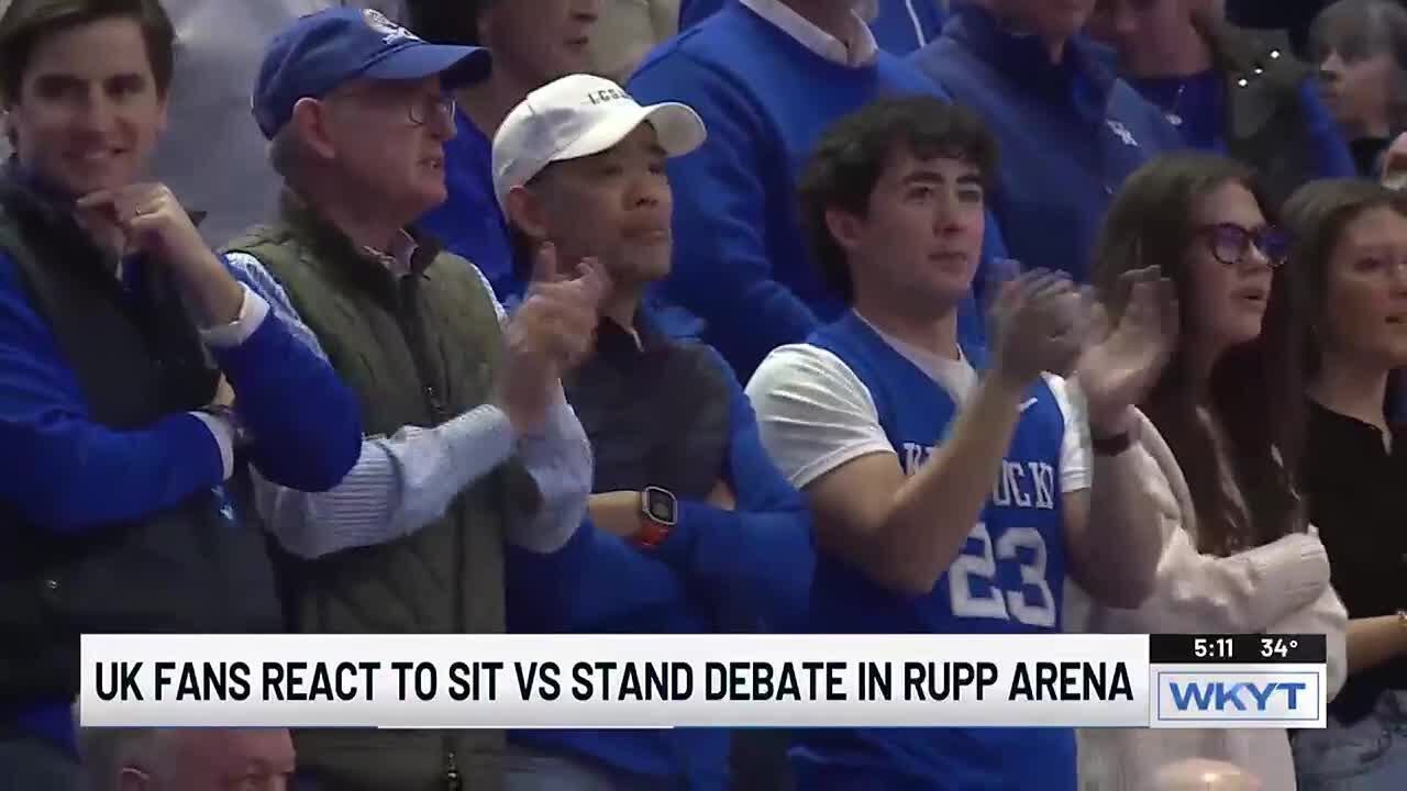 Viral moment sparks “Sit vs. Stand” debate among Big Blue Nation - YouTube