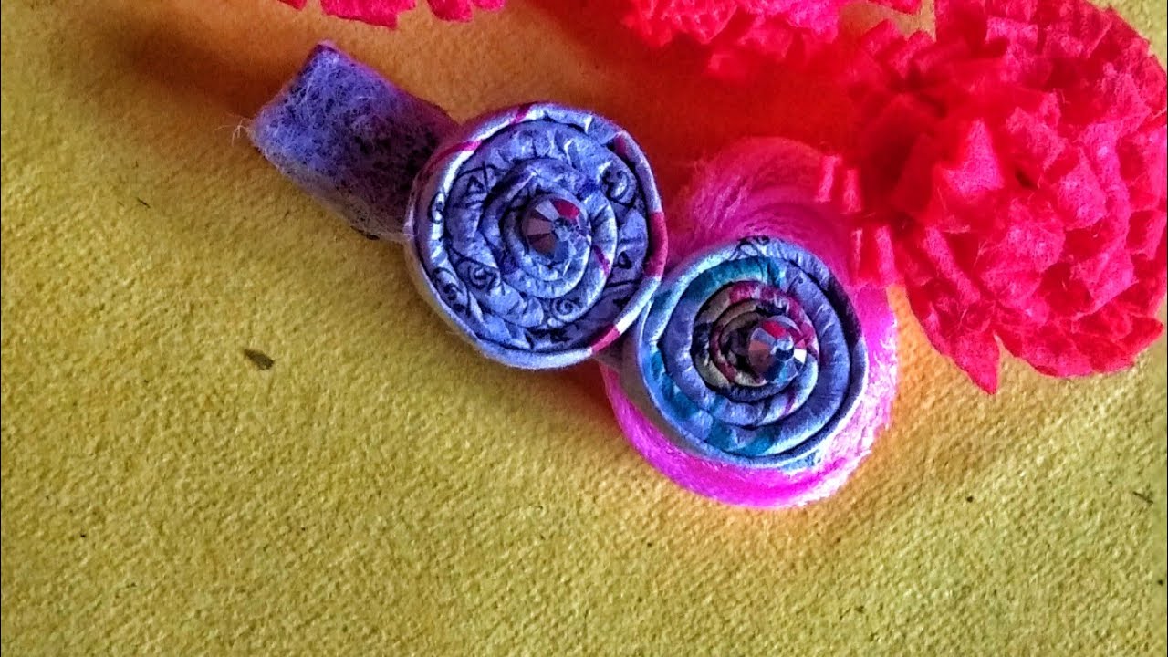 How to make paper hair clip / easy newspaper hair clip / hair ...