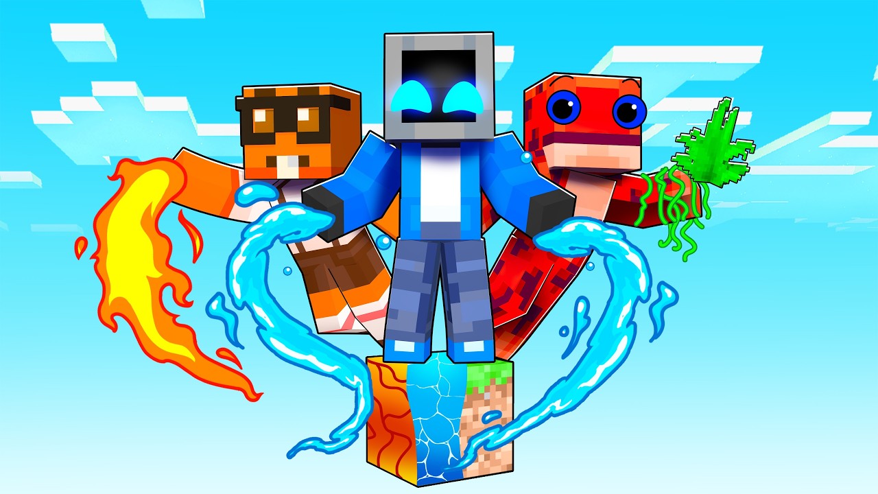All Boys on an Elemental One Block in Minecraft! - YouTube