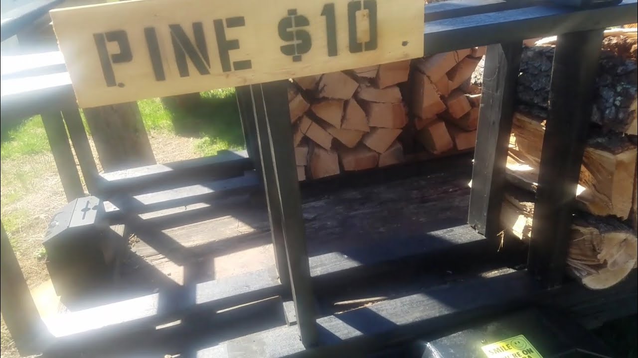 New Dump trailer paint job and self serve firewood stand update - YouTube