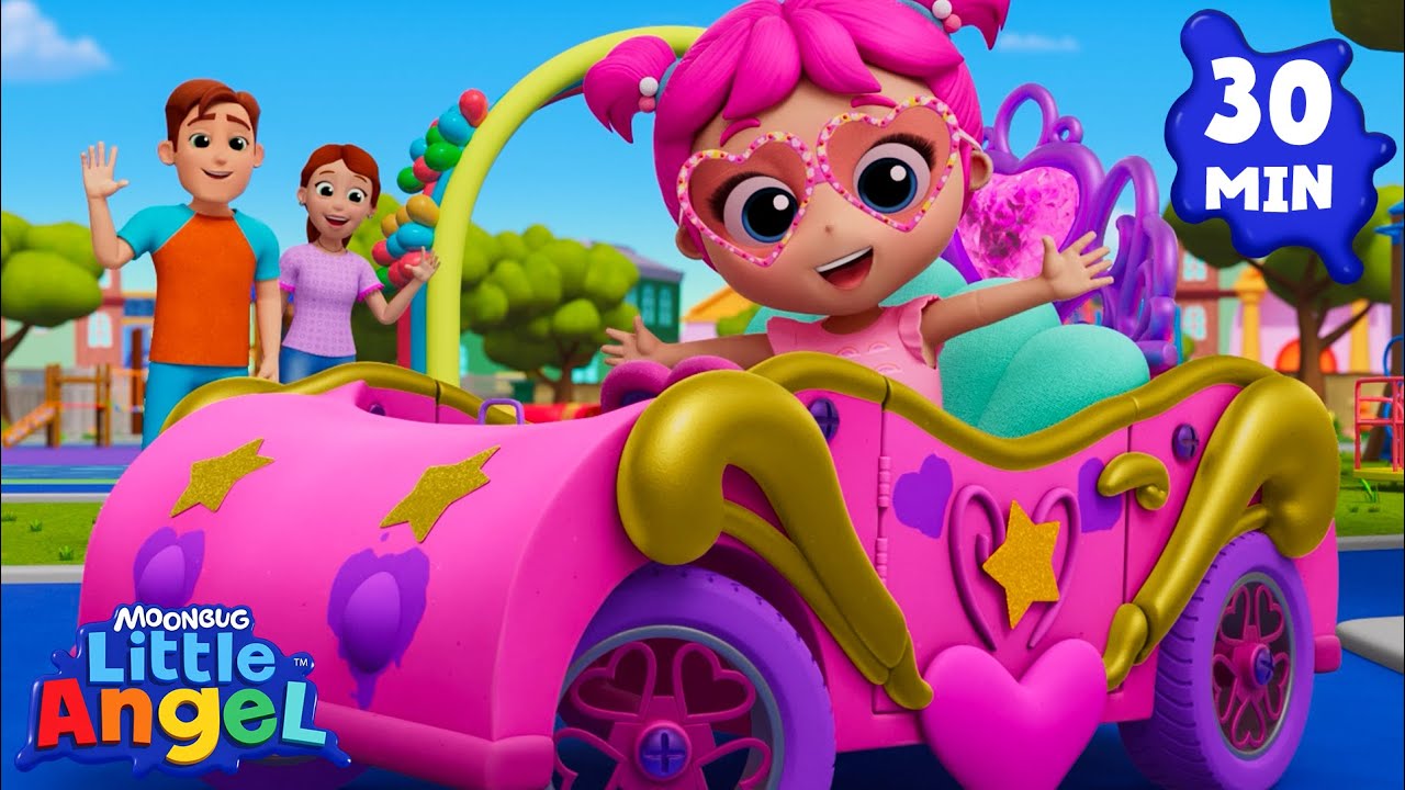 Jill's Pink Car 🚘| Little Angel | Monster Cartoon for Kids - YouTube