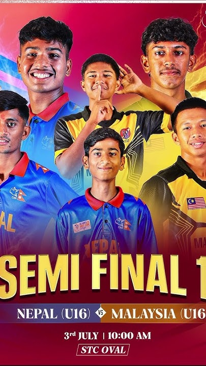 Nepal 🇳🇵 vs Malaysia 🇲🇾 U16 Sami final 1 tomorrow - YouTube