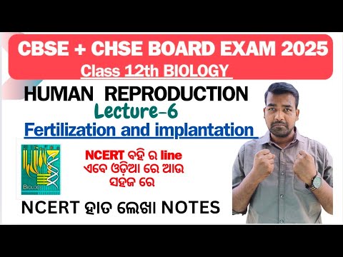 FERTILIZATION AND IMPLANTATION || HUMAN REPRODUCTION CLASS 12 || # ...