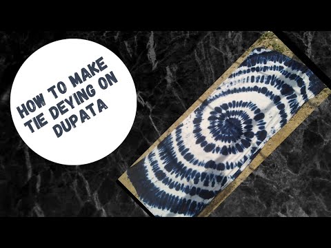 How to make Tie Dye on Dupatta at Home || Tie Dye India 2021 - YouTube