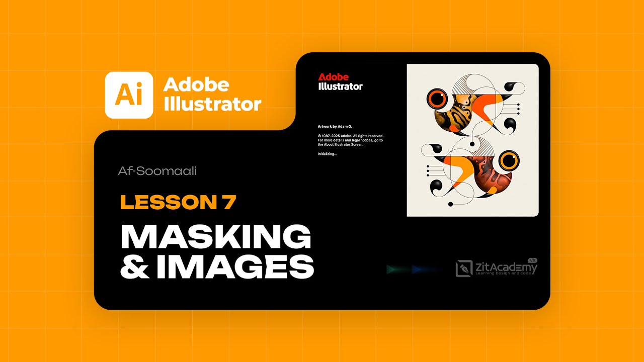 Day 7 Adobe Illustrator: Masking and Images – Somali - YouTube