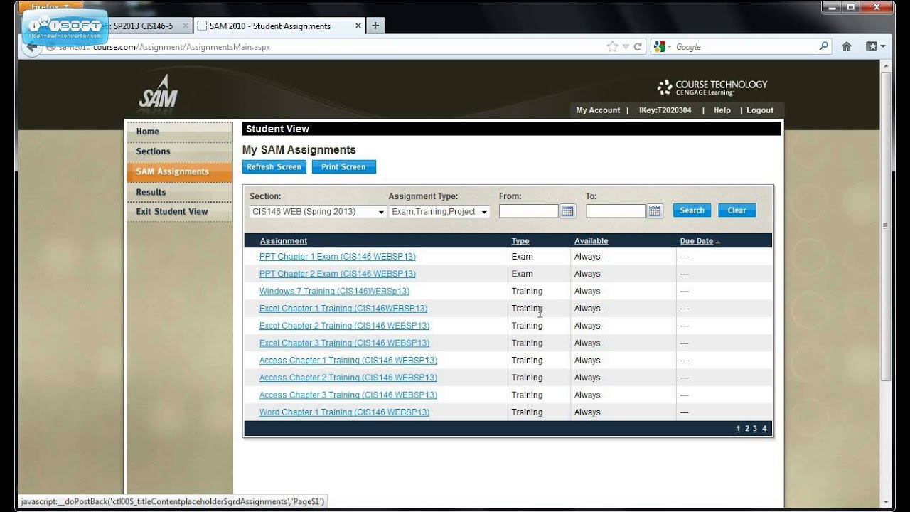 Instructions on How to Download Start File in SAM for Word Project 1 ...