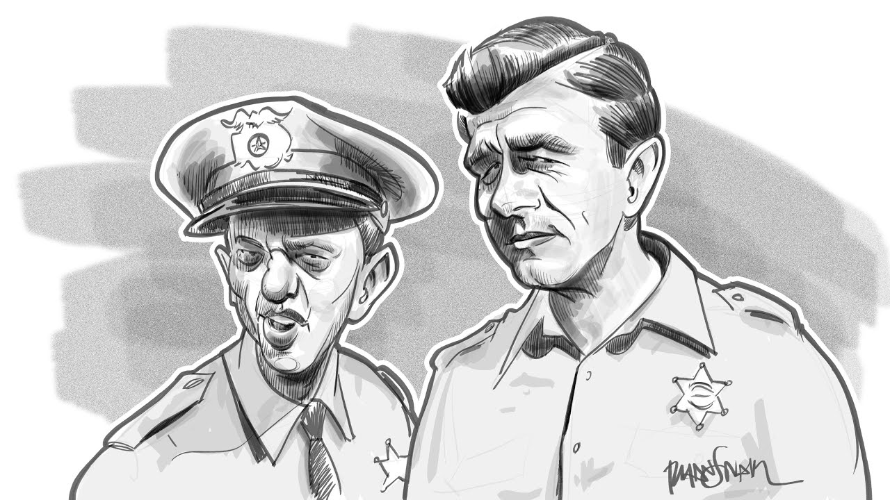 Andy Griffith Sketch Process Video - YouTube
