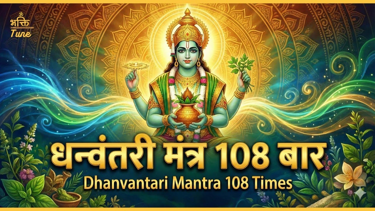 धन्वंतरी मंत्र 108 बार | Dhanvantari Mantra 108 Times for Healing ...