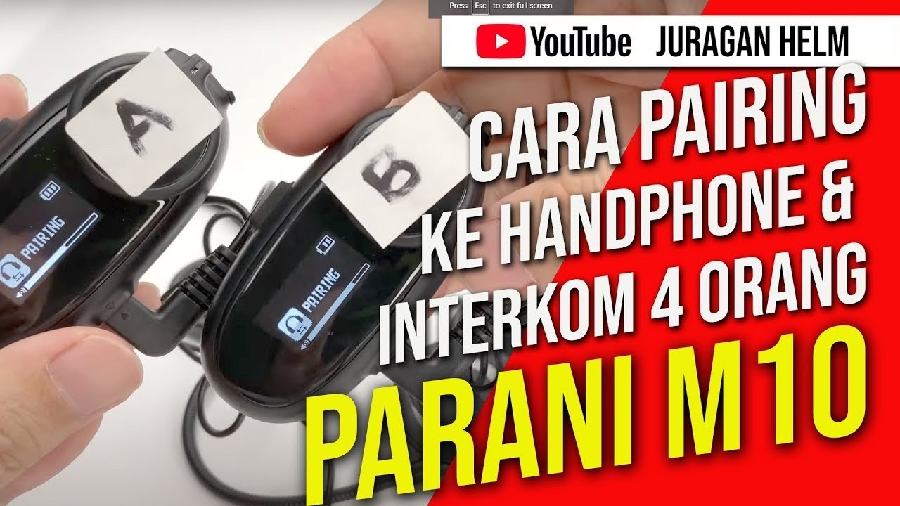 Parani : Cara Pairing Handphone, Musik, Radio dan Pairing Intercom 4 ...