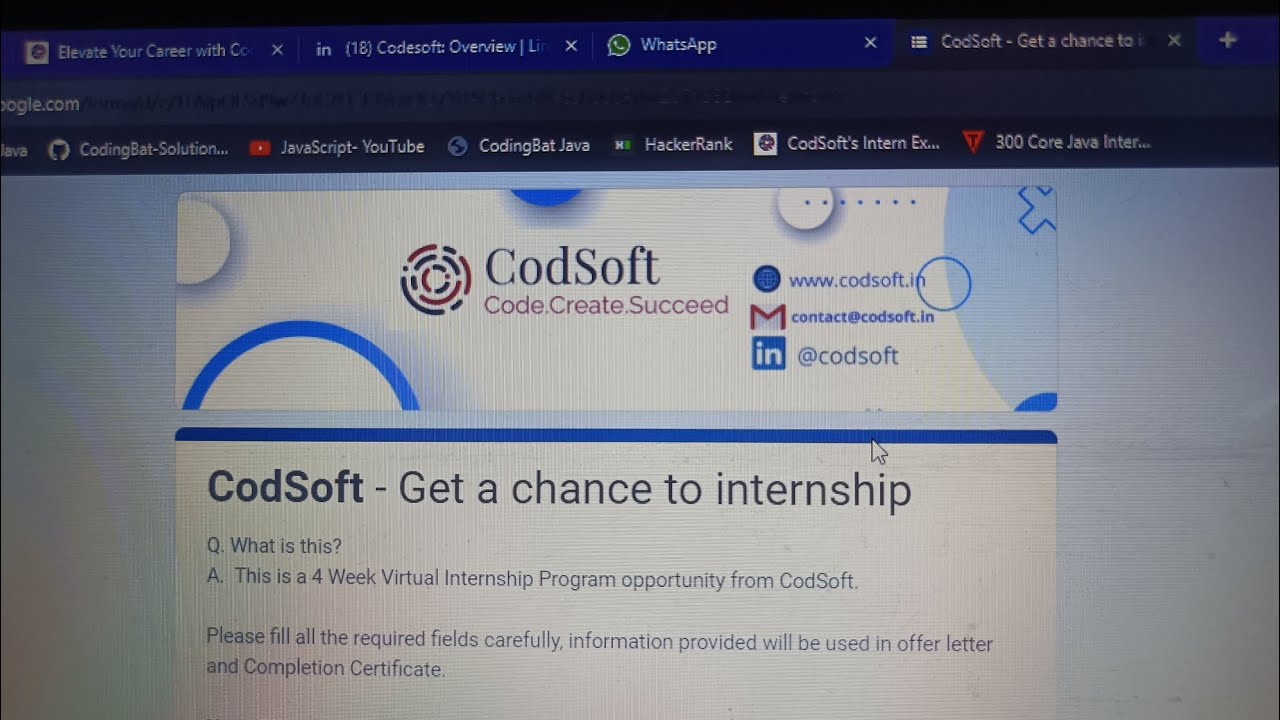 CodSoft - Get a chance to internship. | FAKE or Real | Will Receive Certificate or 🚫 Watch till ...