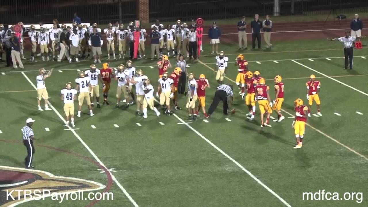 Good Counsel @ Calvert Hall 2013 football 2nd half - YouTube