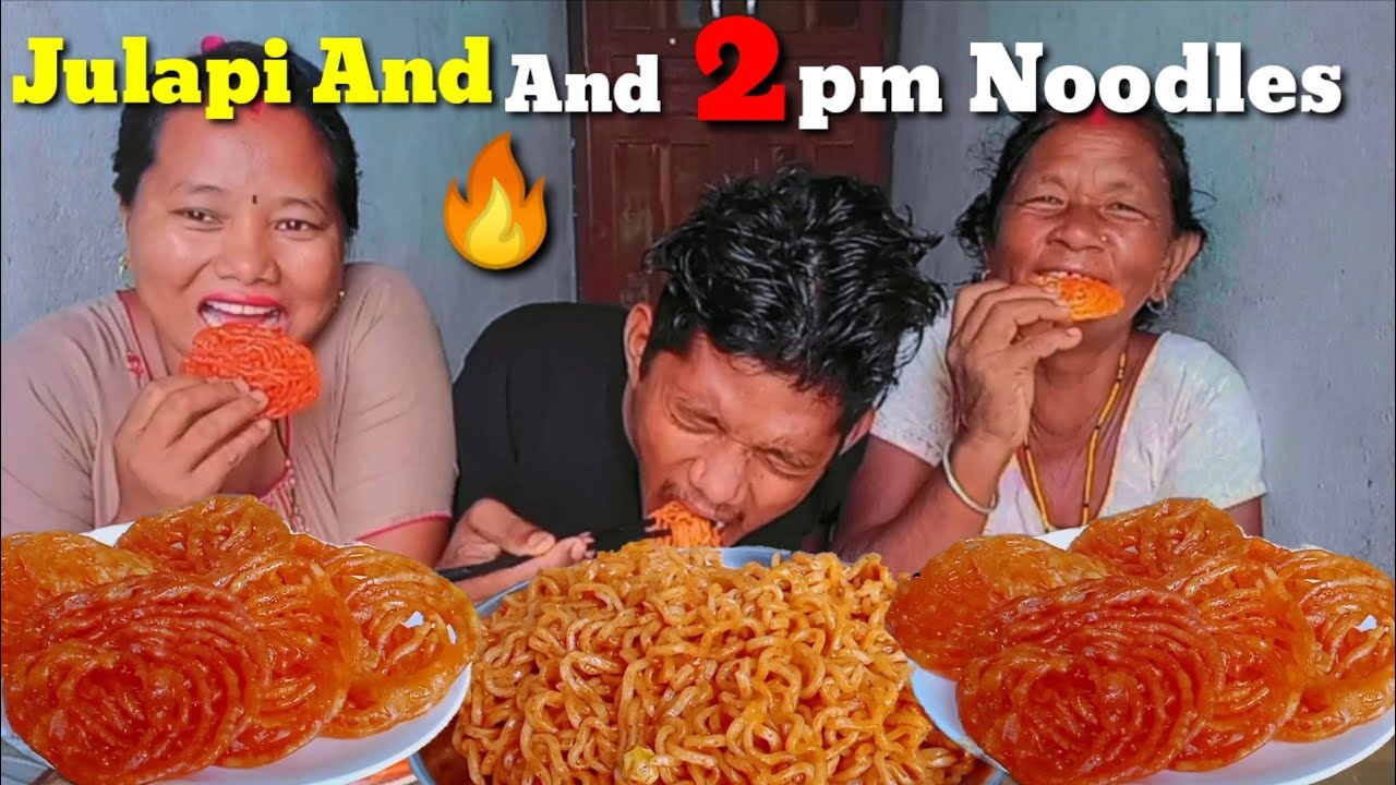Julapi And 2pm Noodles Challenge🔥Kalute Aawa Kali Jhusli || haha - YouTube
