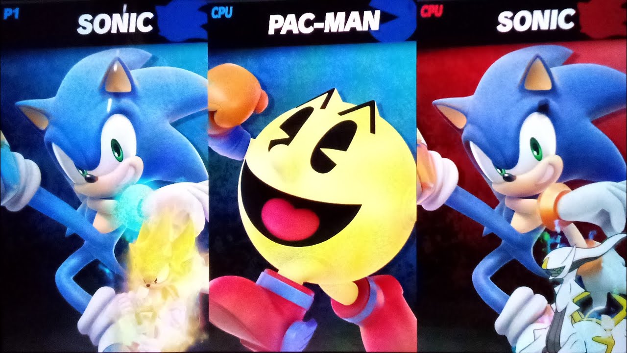 Sonic + PAC-Man VS Impostor Sonic | SSBU - YouTube