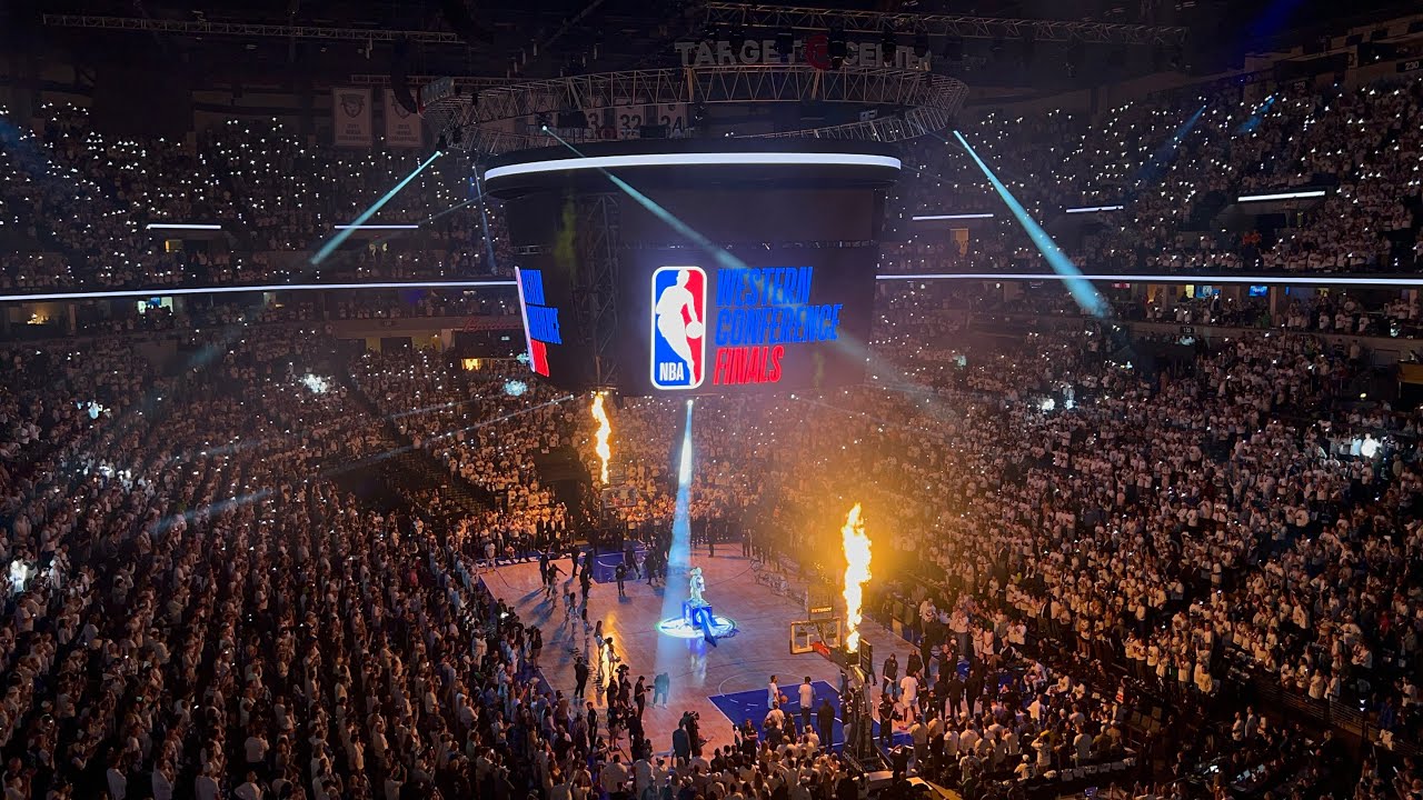 Minnesota Timberwolves full Western conference player intro v Dallas ...