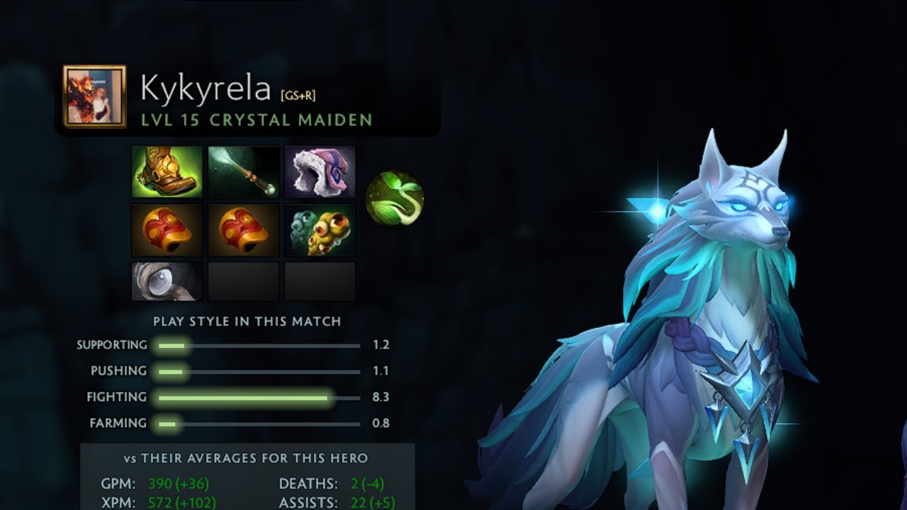 Crystal Maiden Replay 7.32C Hard Support - Immortal Player - Quick game ...