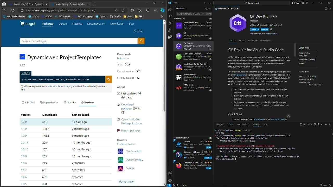 Install DynamicWeb 10 using VS Code - YouTube