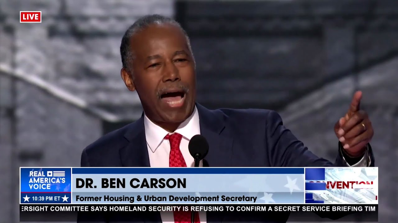 Dr. Ben Carson Quotes Isaiah during RNC Speech, says God shielded Trump ...
