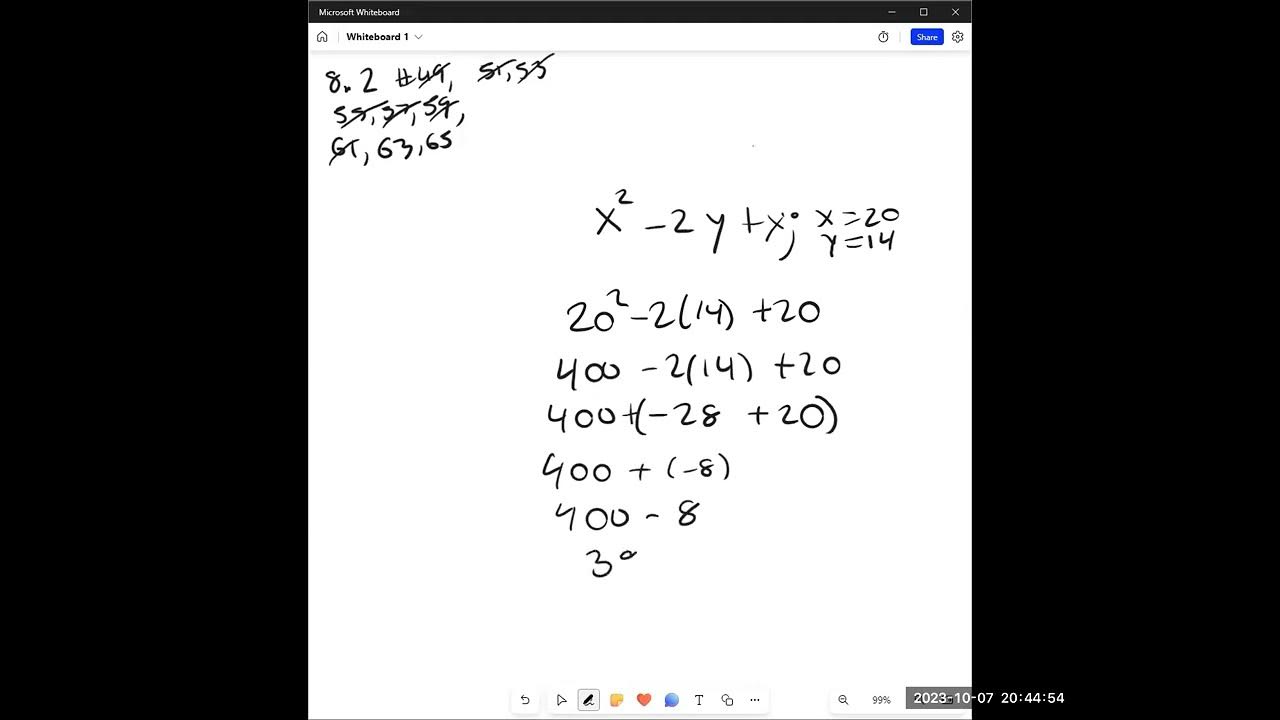 8.2 Evaluate Algebraic Expressions Given Replacement Values for ...