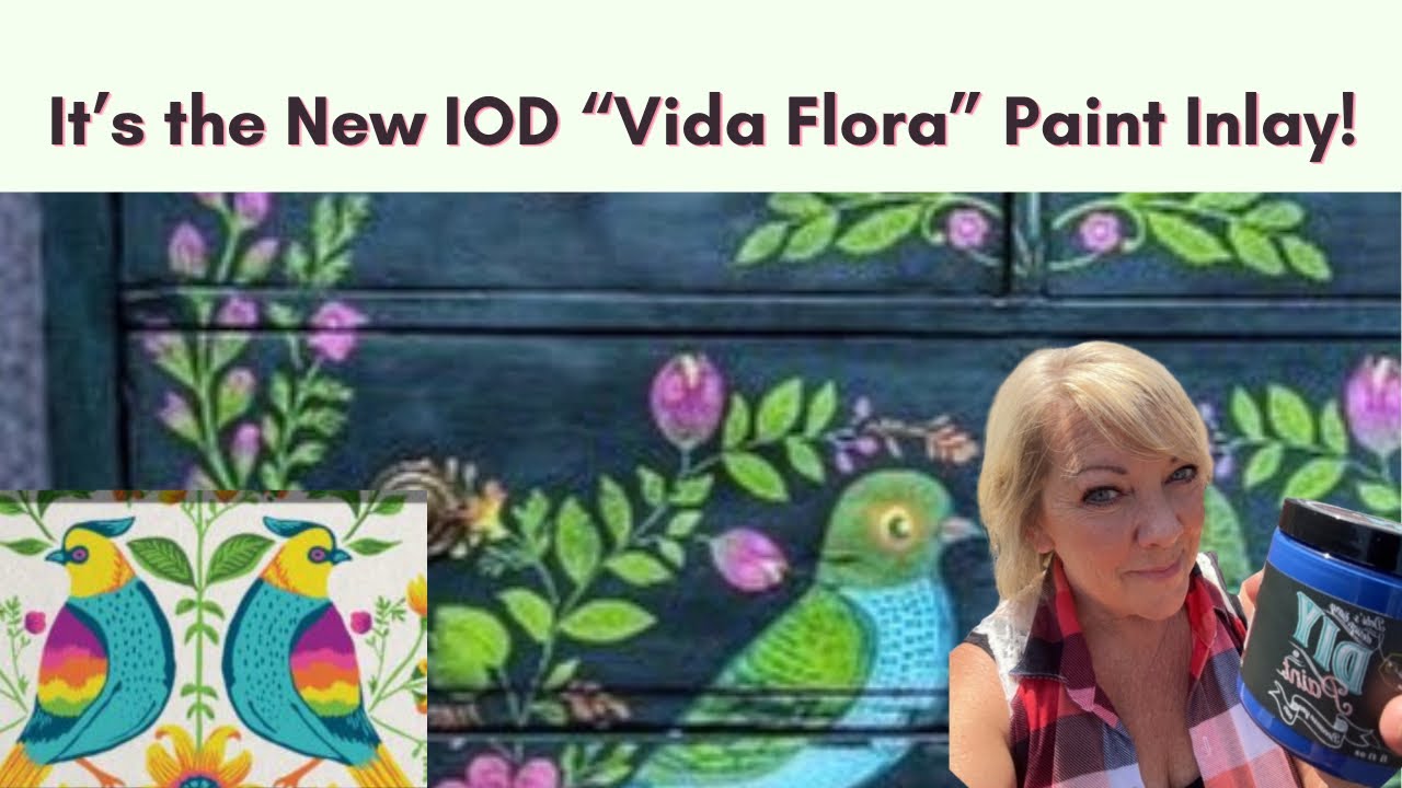 Mind-Blowing IOD Vida Flora Paint Inlay on Furniture! 🌿 (Created by ...