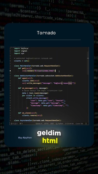 TORNADO #python - YouTube