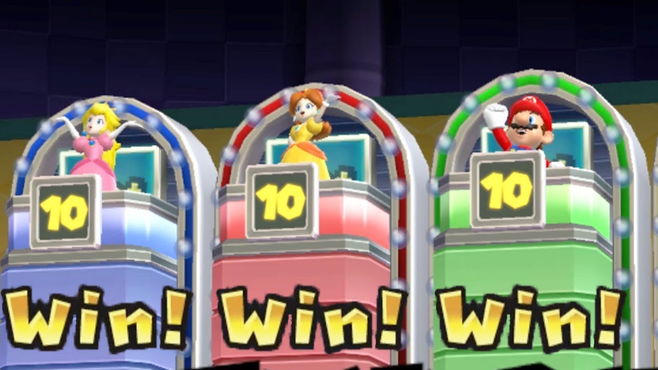 Mario Party 9 - Mini Games - Peach vs Daisy vs Mario vs Luigi (Groomba ...