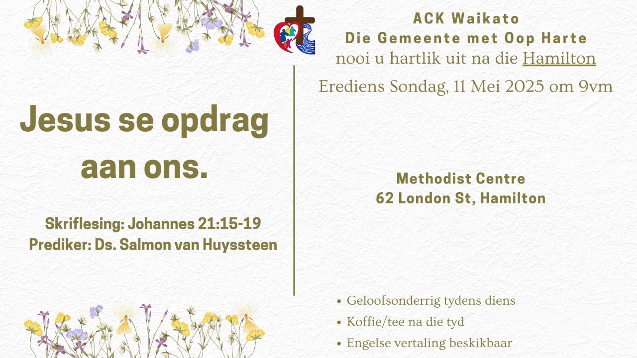 Jesus se opdrag aan ons. - YouTube