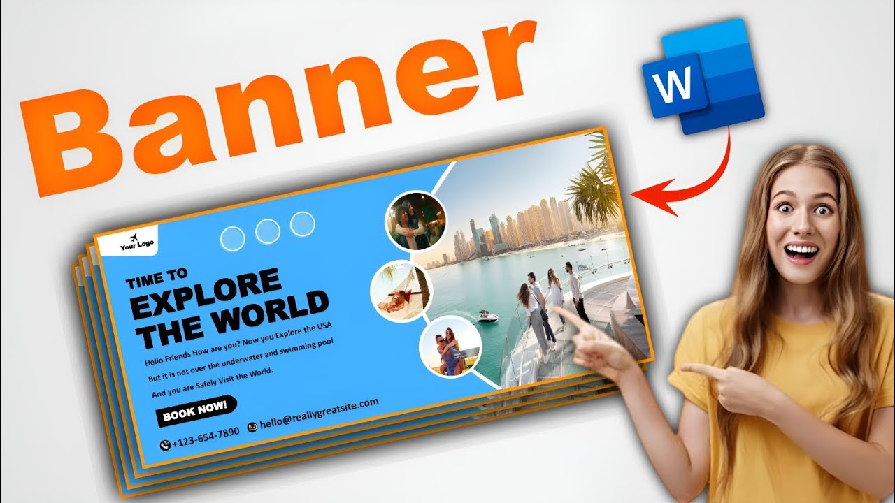 Creative Banner Design Tutorial || In Microsoft Word tutorial 2019 ...
