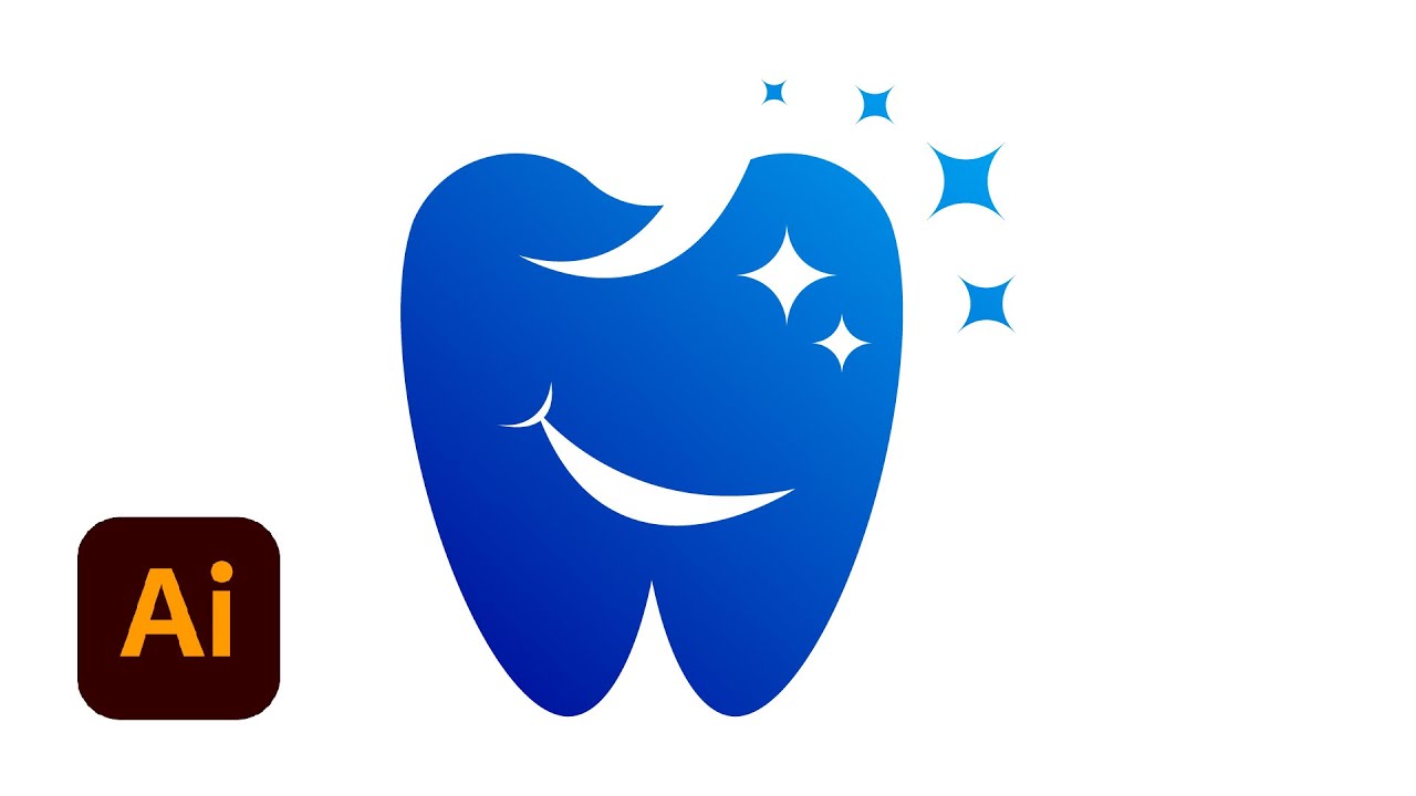 Adobe Illustrator tutorial | Make Dental Tooth Logo - YouTube