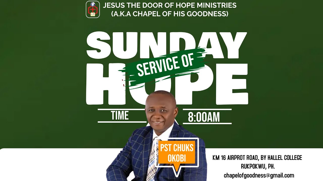 SUNDAY SERVICE OF HOPE | 19Th, January, 2025 - YouTube
