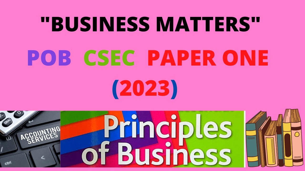 POB CSEC PAPER ONE 2023 - YouTube