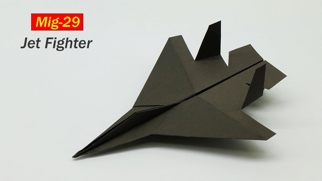 MIG 19 Paper Jet Fighter - How To Make a Jet Fighter Paper plane That ...