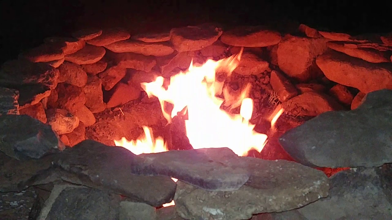 Campfire in Arizona desert. - YouTube