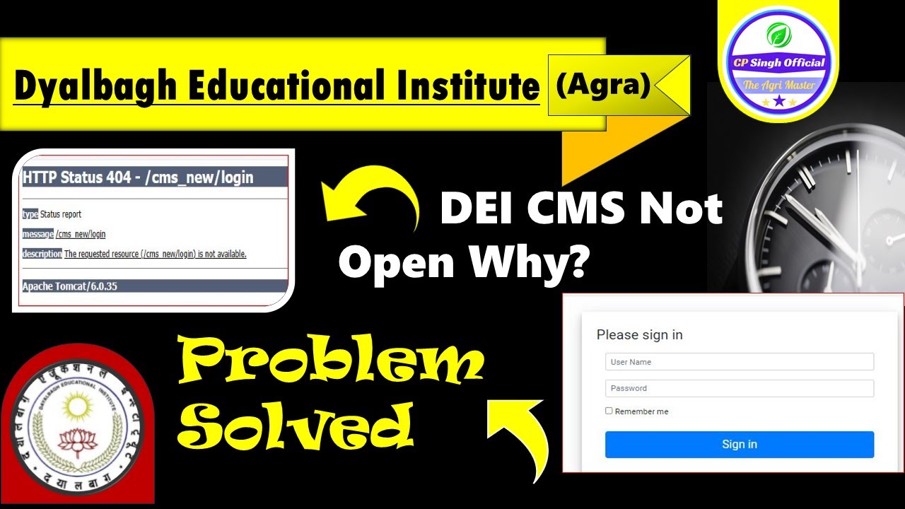 DEI CMS not opening, Why ? // DEI CMS Problem Solved // Course Mangement System DEI // DEI ...