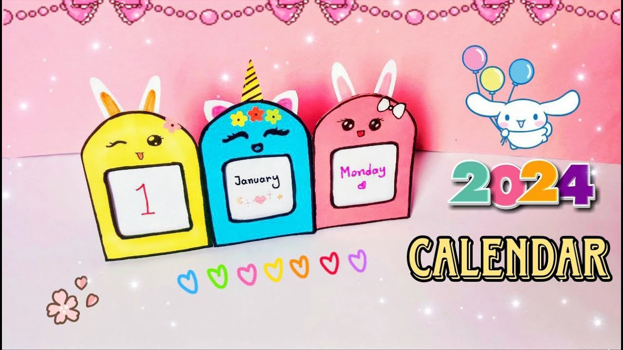 How to make a 2024 desk calendar | diy calendar |paper Mini calendar ...