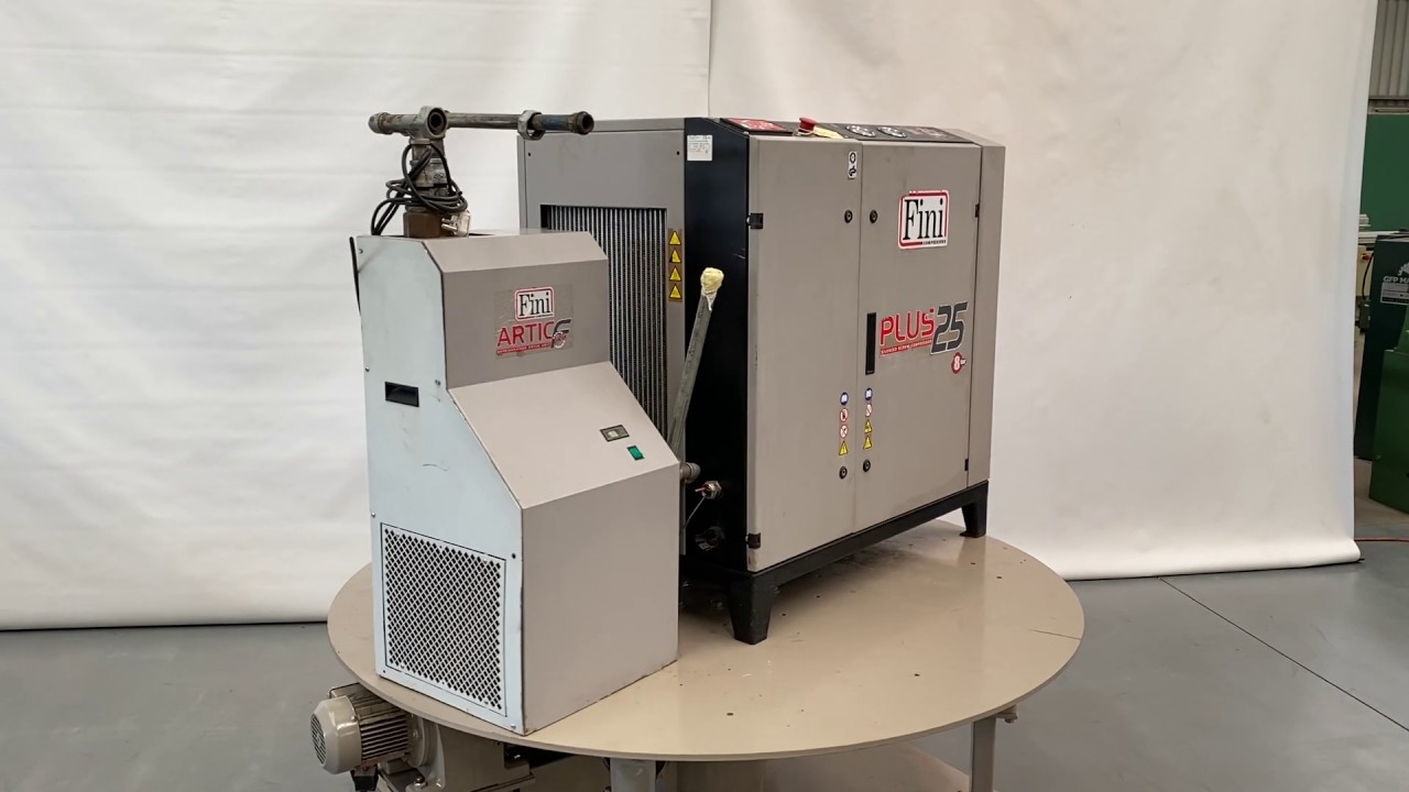 Fini Plus 25 Screw Compressor with dryer - YouTube