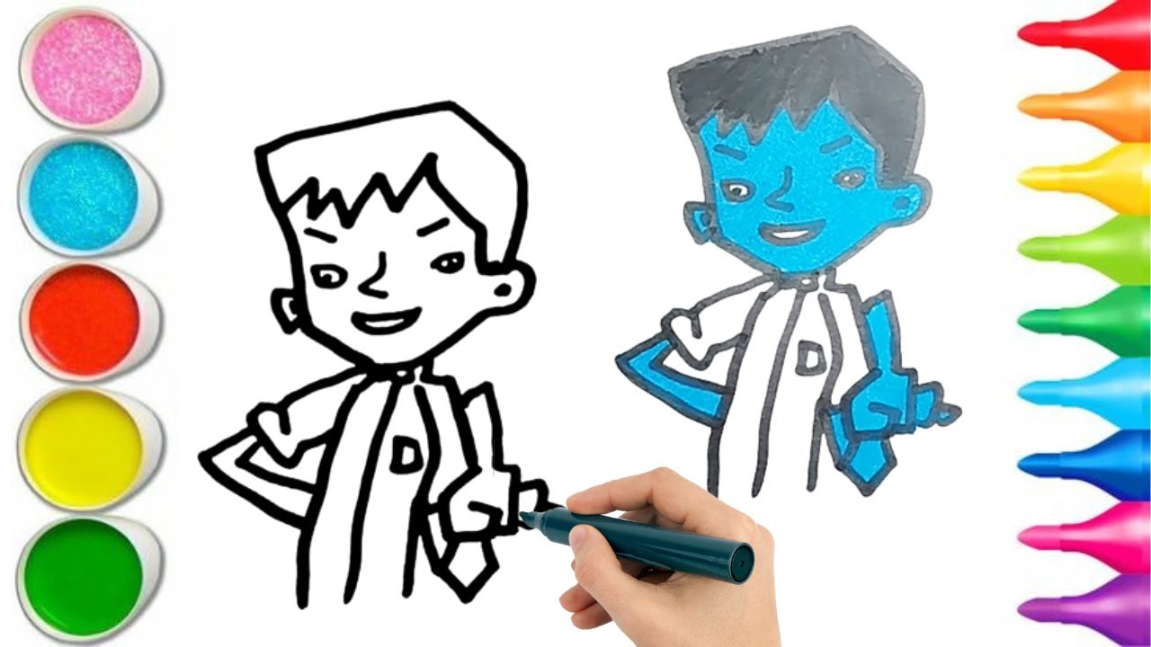 How To Draw cute Kris EASY step by step Drawing, Painting & Coloring ...