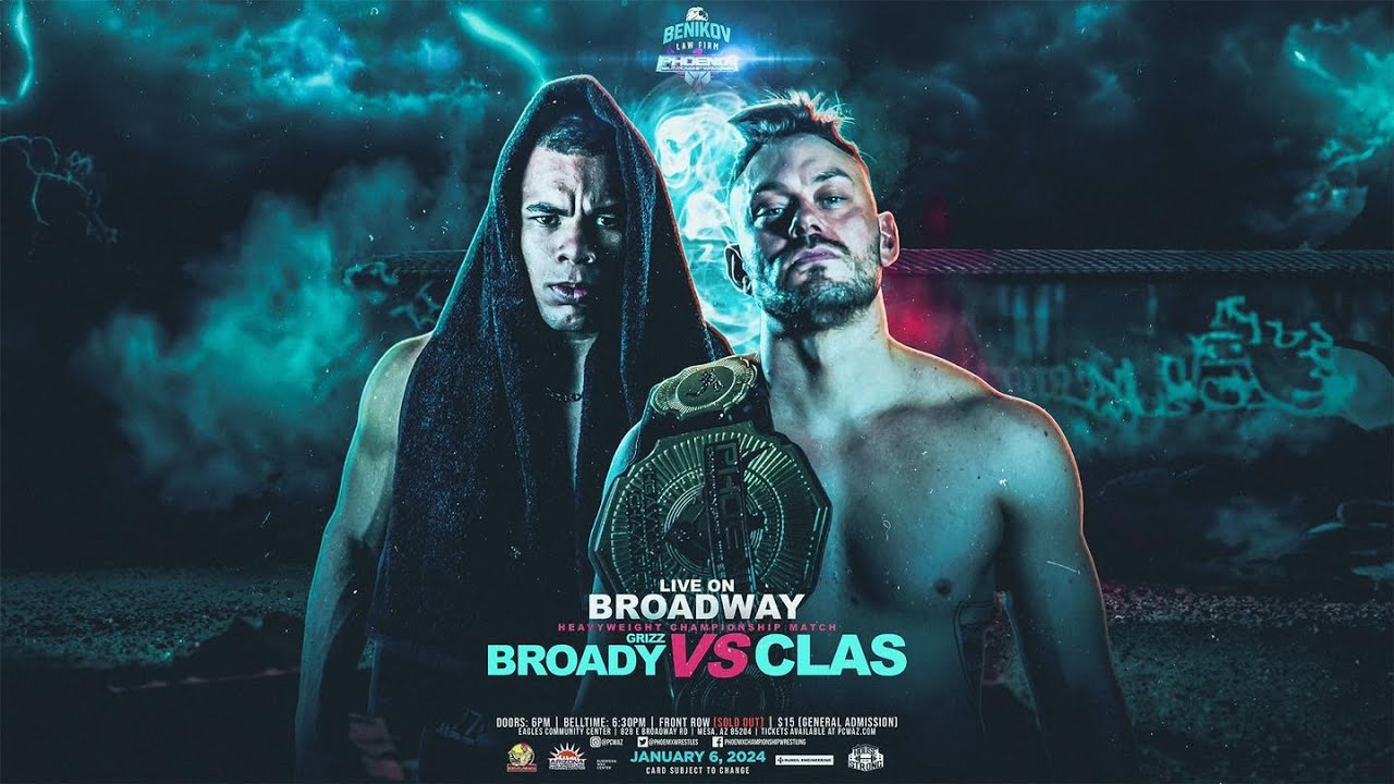 CLAS vs. Grizz Broady | 1/6/2024 | PCWAZ: Live on Broadway - YouTube