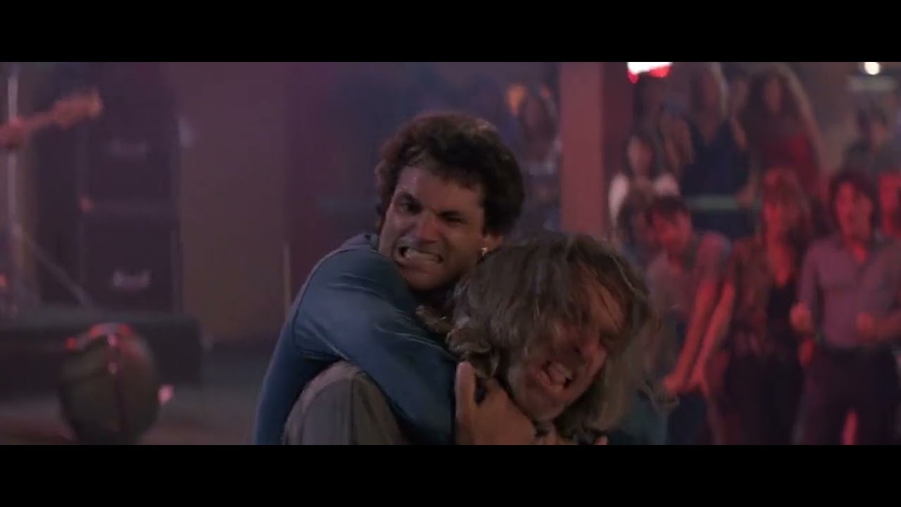 Big Fight in Road House (1989) Patrick Swayze, Ben Gazzara & Sam ...